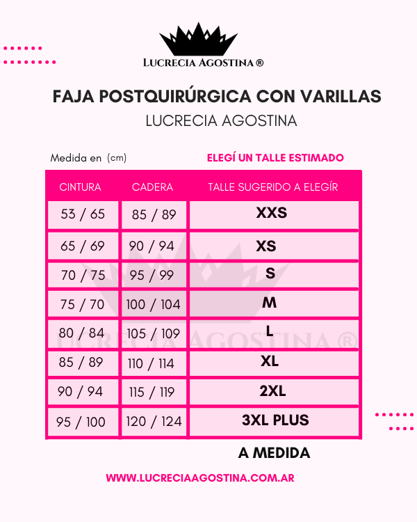 FAJA BODY LIPO 3 HILERAS EXTRA FUERTE VARILLAS ~ Lucrecia Agostina